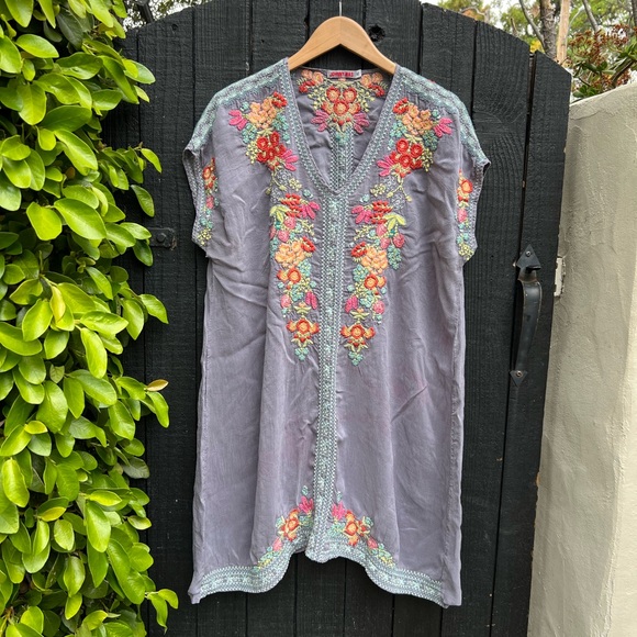 Johnny Was | Tops | Johnny Was Floral Embroidered Tunic | Poshmark